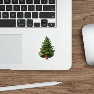 Evergreen Tree Sticker - Die-cut Sticker - Waterproof, Vinyl, Matte ...
