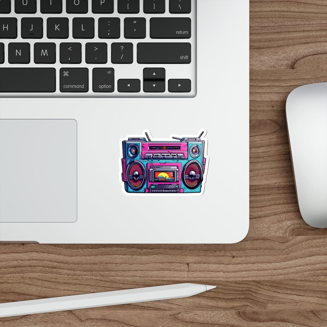 Retro Colorful Boombox Die Cut Sticker - Etsy
