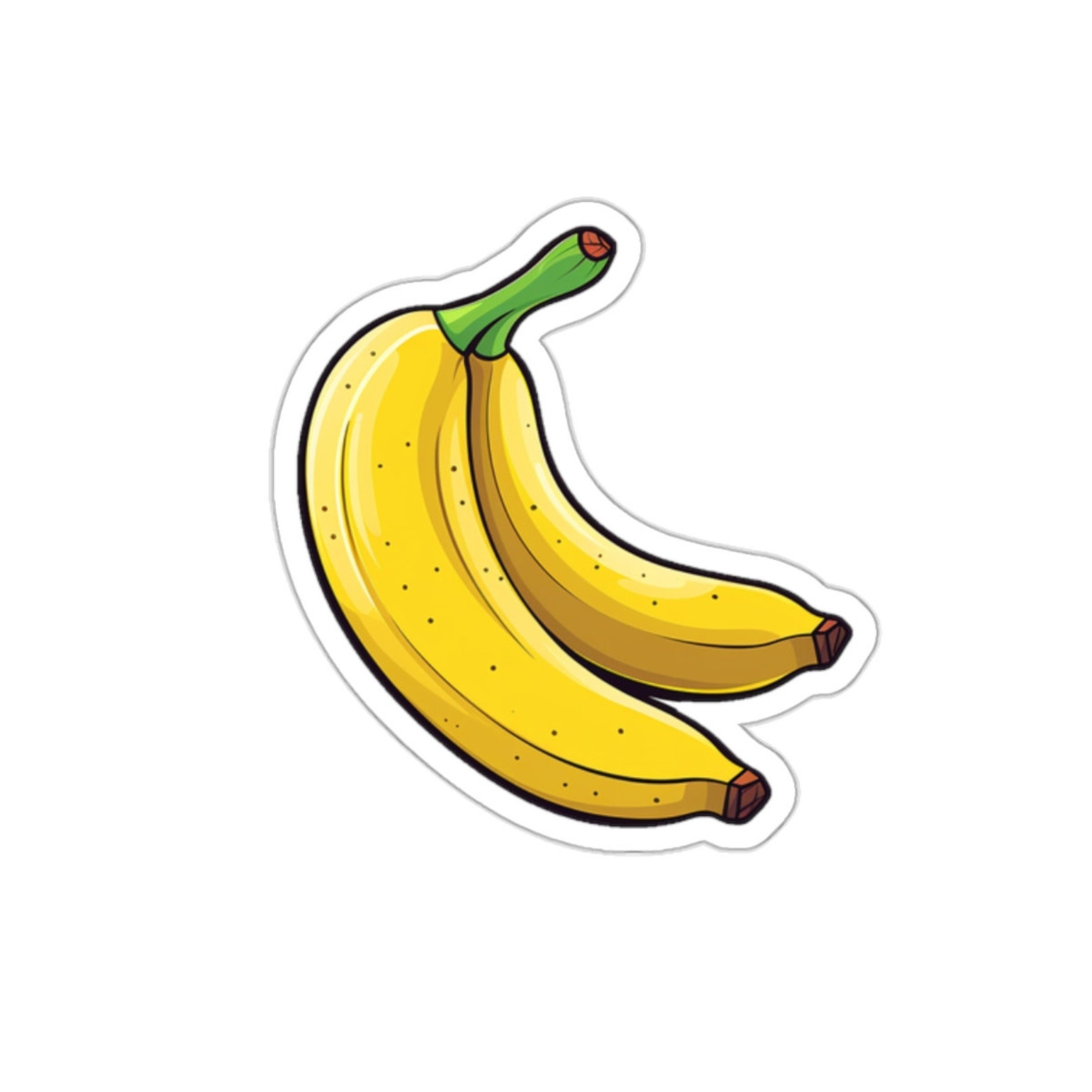 Kiss-cut Sticker: Two Perfectly Ripe Organic Bananas Sticker - Etsy