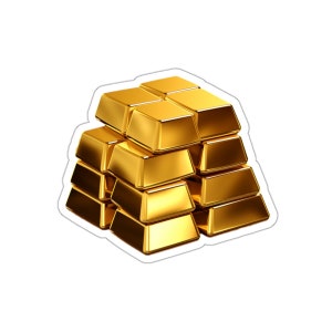 Die Cut Stickers: Lucky Gold Bricks Sticker - Etsy