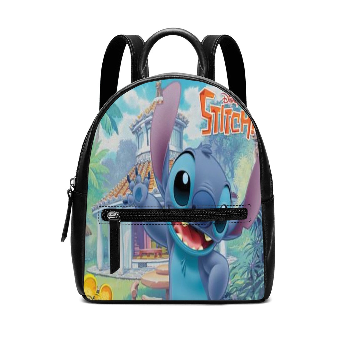 Stitch Leather Backpack, Stitch PU Leather Backpack, School Backpack ...