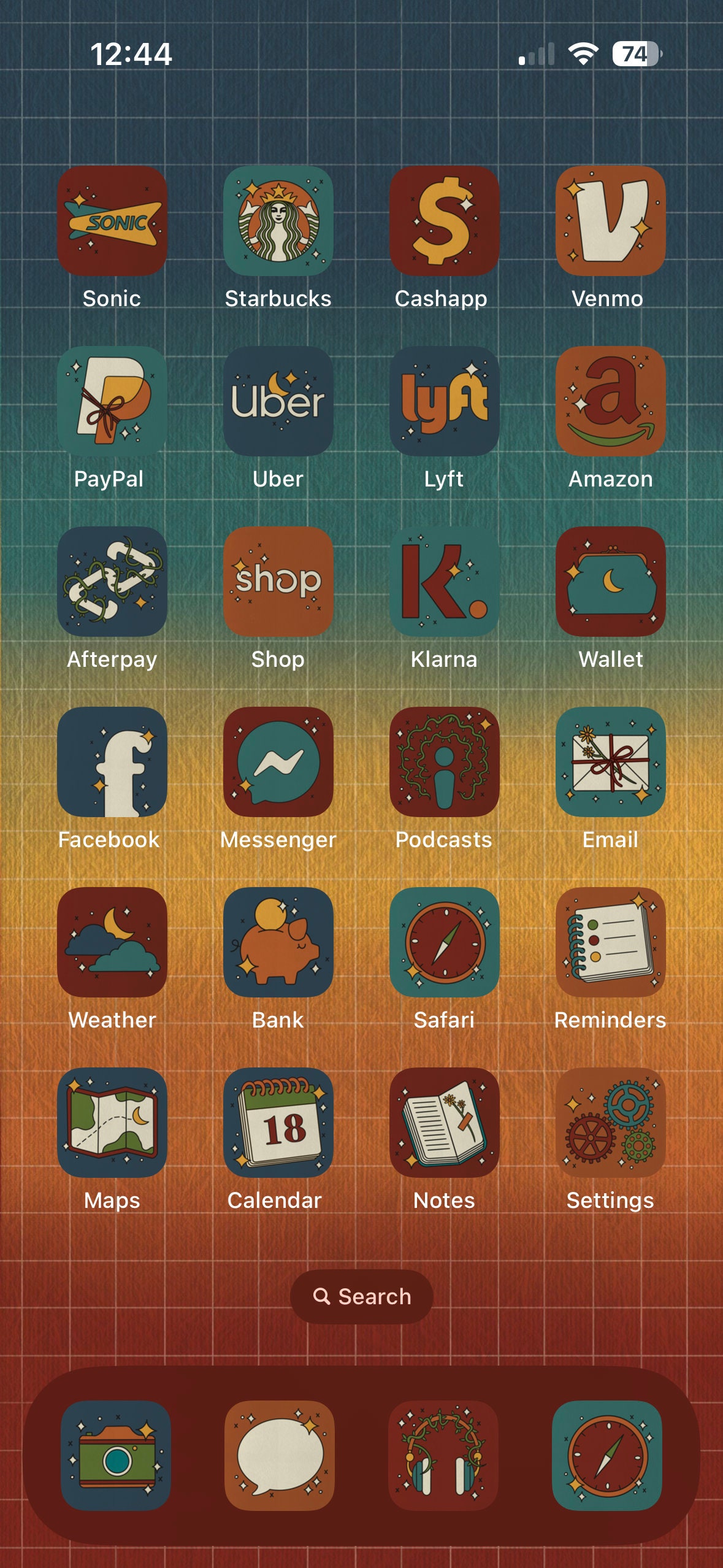 Muted Sunset Phone Wallpapers & App Icons - Etsy