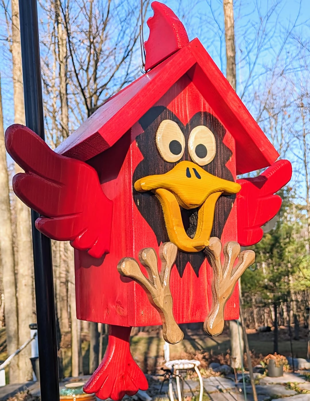 Whimsical Birdhouse Cardinal - Etsy