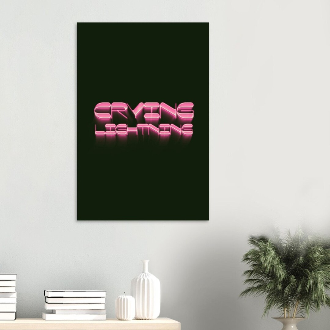 Crying Lightning Chrome Typography Poster | Arctic Monkeys Poster - Etsy