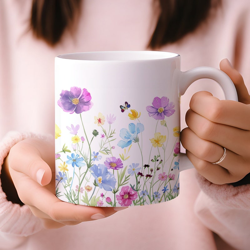 Floral Coffee Mug - Etsy