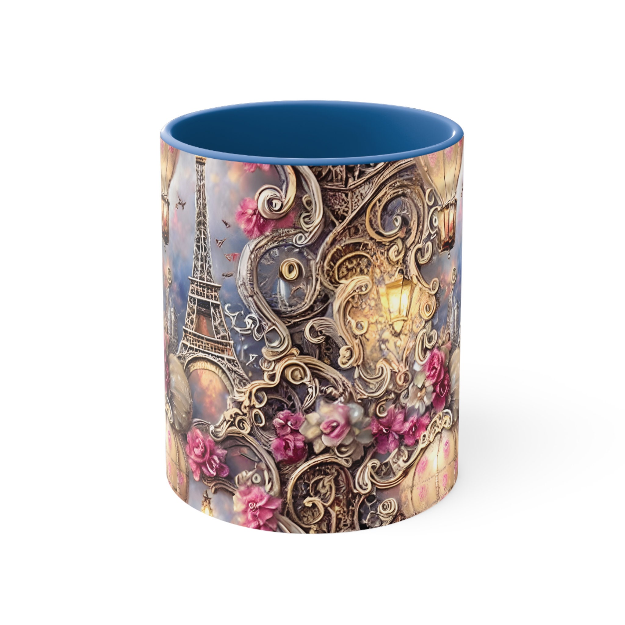 Vintage Paris Coffee Cup, Paris Mug, Boho Eiffel Tower Mug, French ...