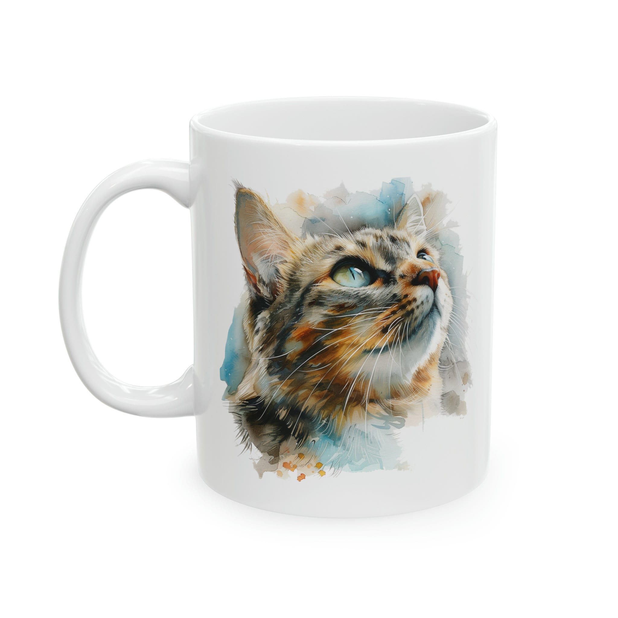 Gift for Cat Owner Watercolor Tabby Cat Mug, Cute Tabby Cat Sketch ...