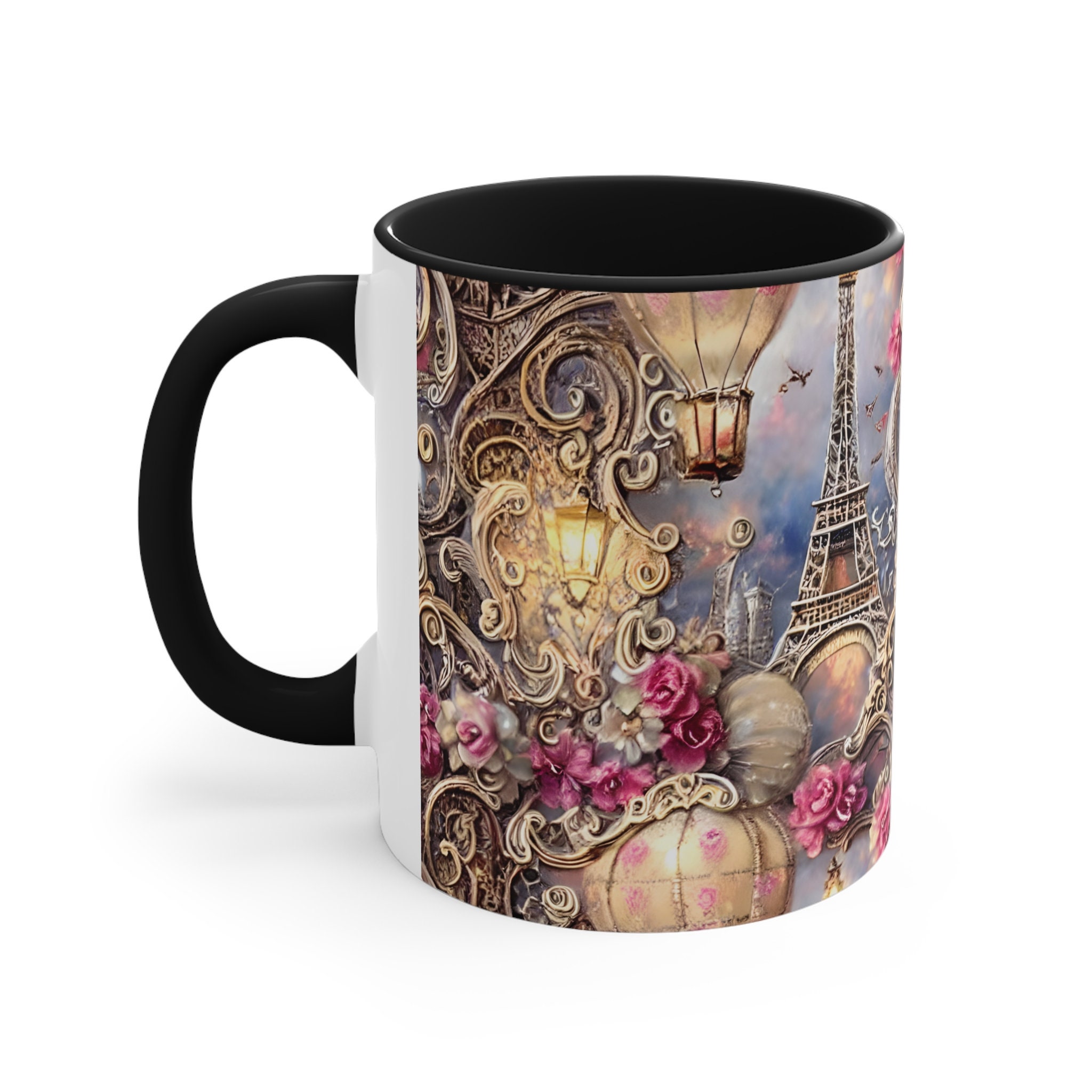 Vintage Paris Coffee Cup, Paris Mug, Boho Eiffel Tower Mug, French ...