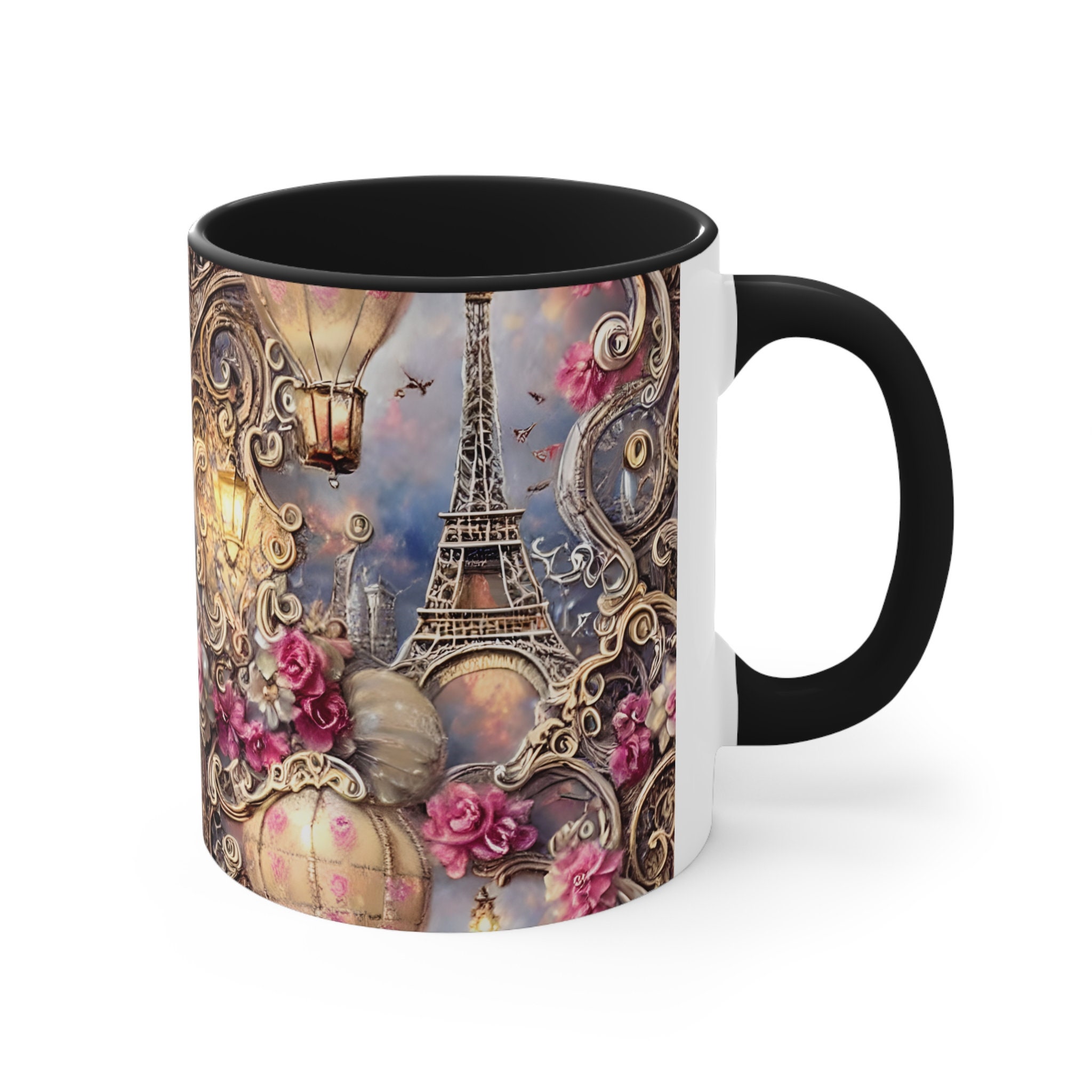 Vintage Paris Coffee Cup, Paris Mug, Boho Eiffel Tower Mug, French ...