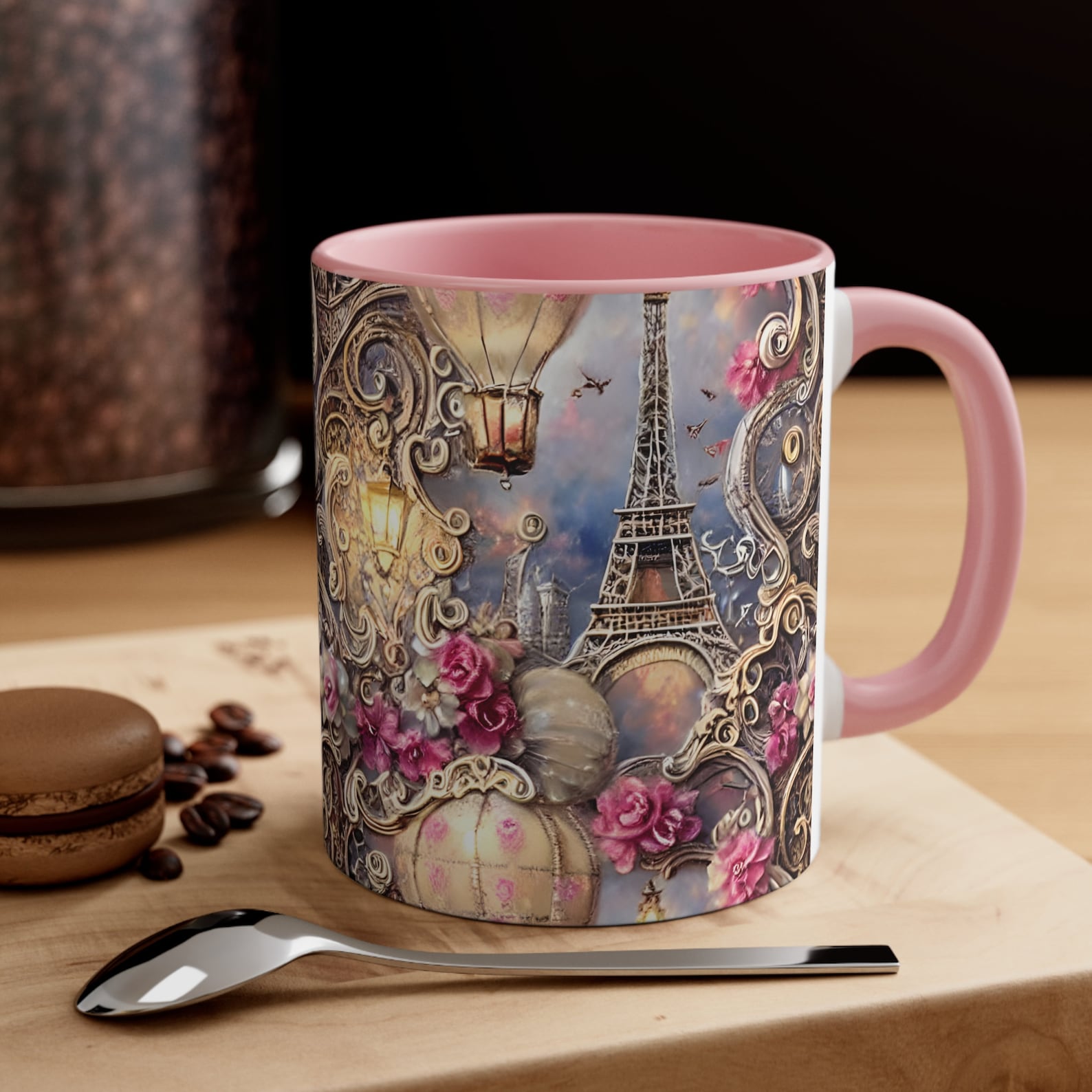 Vintage Paris Coffee Cup, Paris Mug, Boho Eiffel Tower Mug, French ...