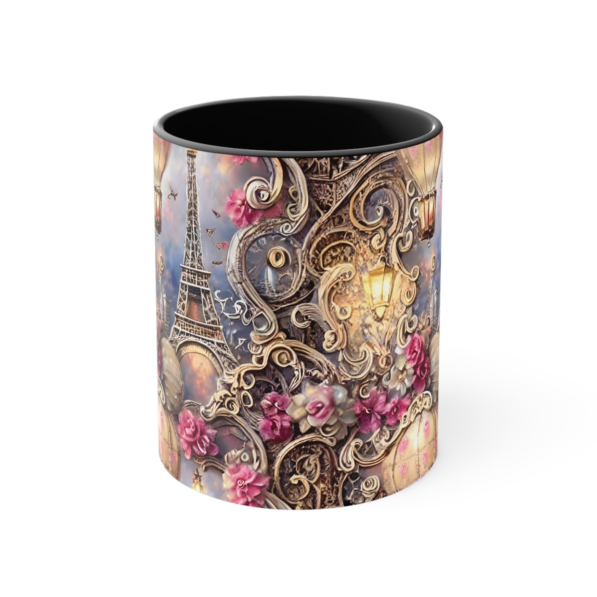 Vintage Paris Coffee Cup, Paris Mug, Boho Eiffel Tower Mug, French ...