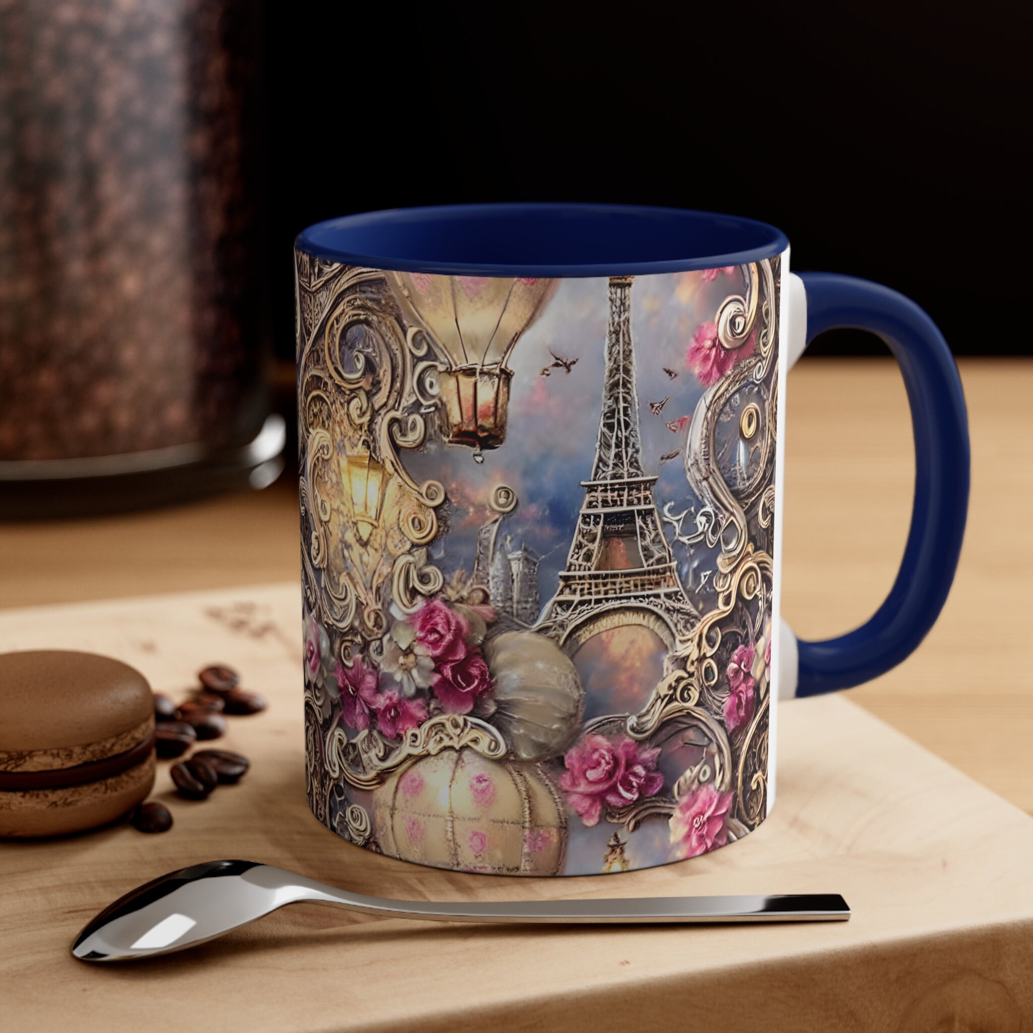 Vintage Paris Coffee Cup, Paris Mug, Boho Eiffel Tower Mug, French ...