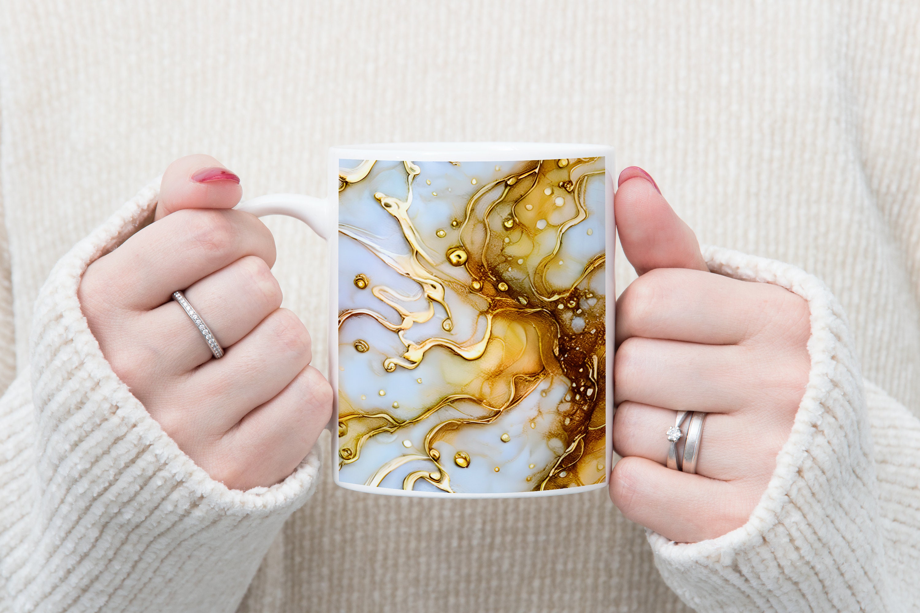White Gold Marble Coffee Mug, Marble Mug, Marble Coffee Mug, Gift for ...