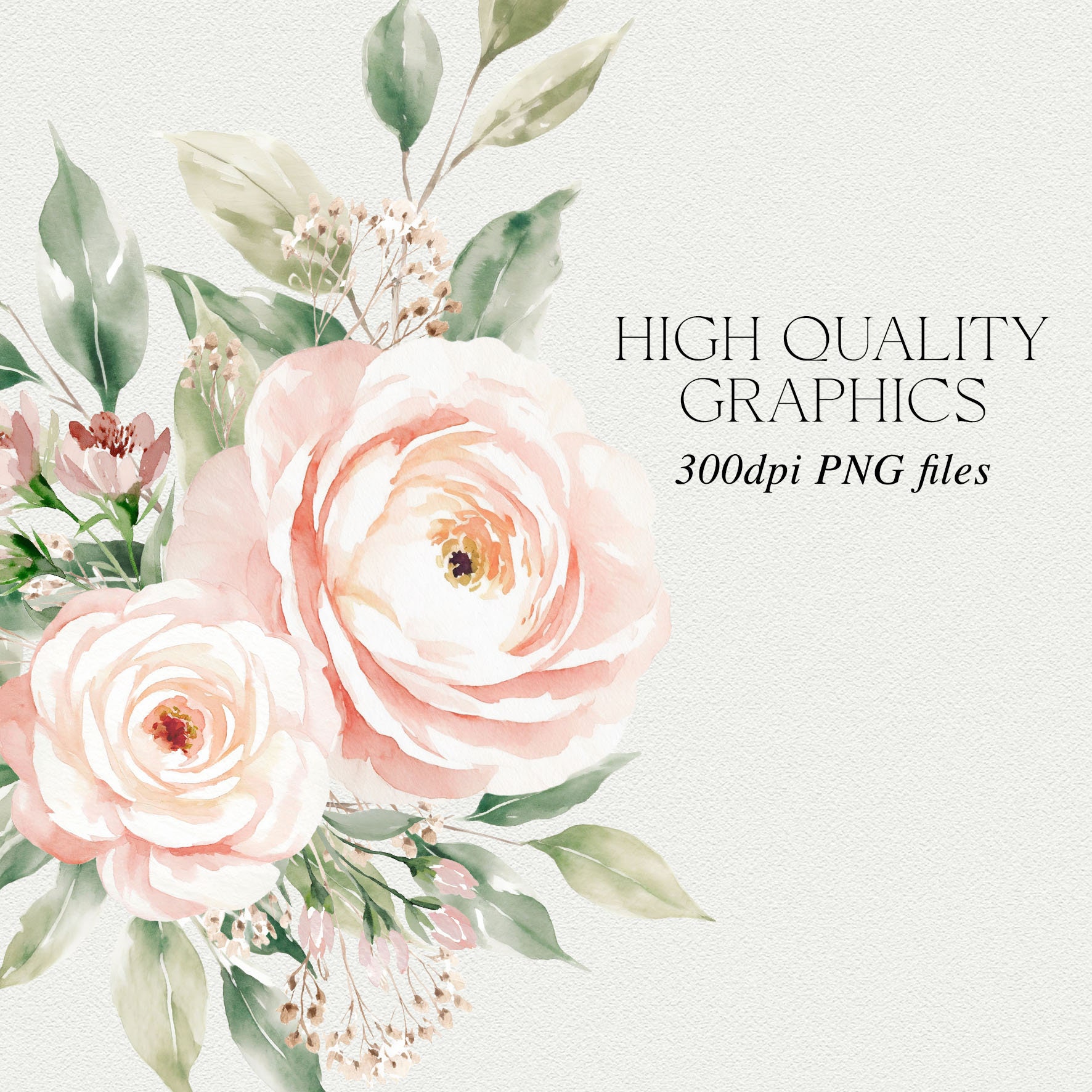 Peach Flower Clipart, Pink Floral Bouquet Graphics, Peony Bouquets Clip ...