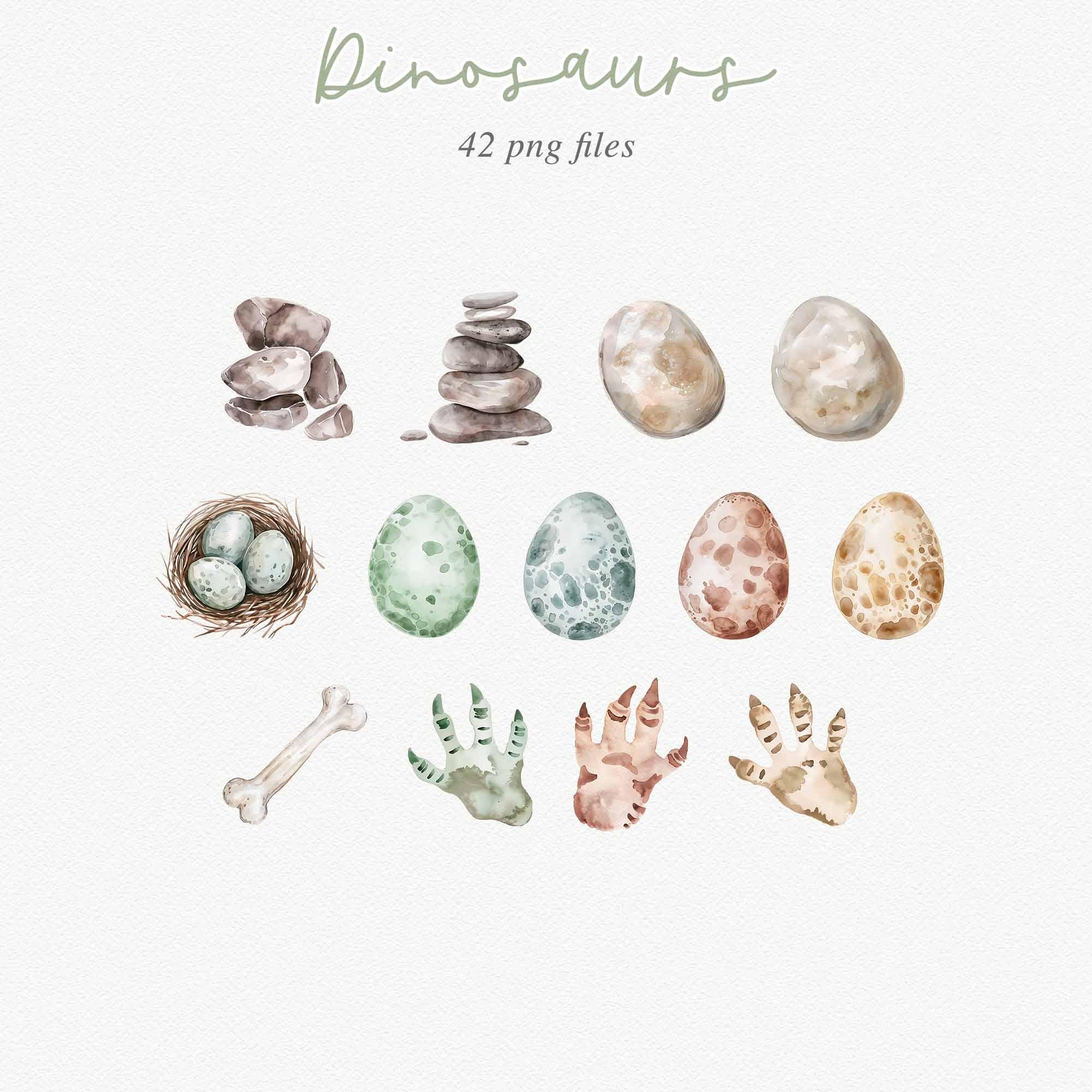 Watercolor Dinosaur Clipart Bundle: Dino Party Decor (PNG) - Etsy