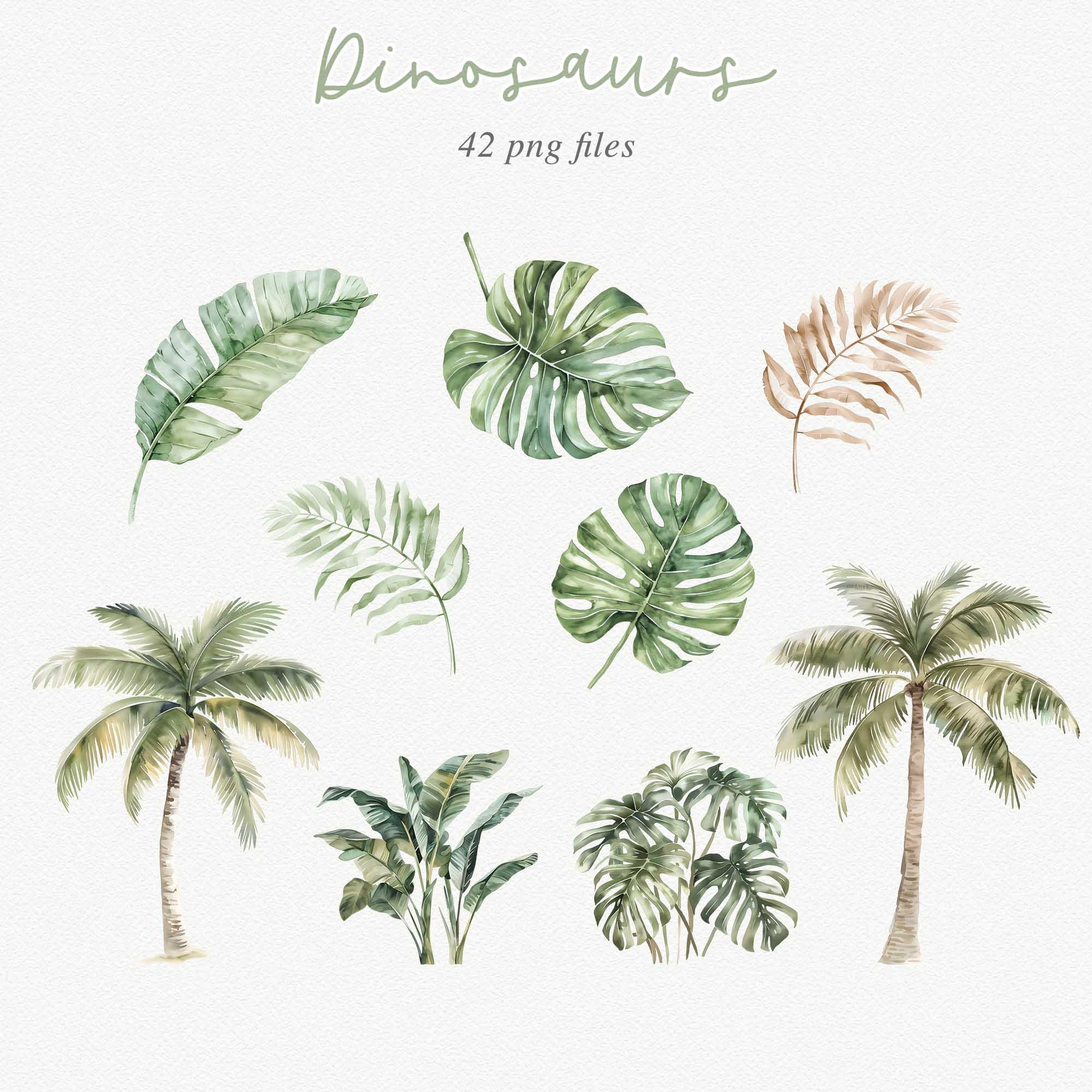 Watercolor Dinosaur Clipart Bundle: Dino Party Decor (PNG) - Etsy