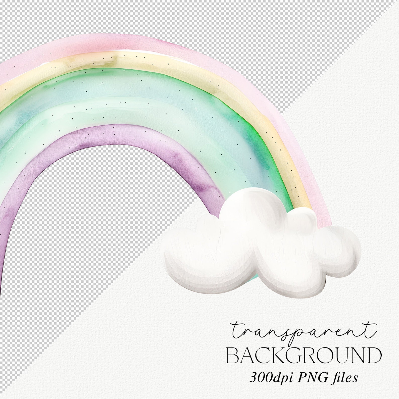 Unicorn Clipart, Pastel Rainbow Unicorn Party Clip Art, Watercolor ...