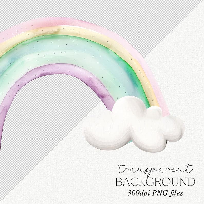 Watercolor Unicorn Clipart: Rainbow Party Graphics (digital Download ...