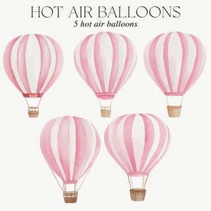 Hot Air Balloon Clipart, Pink Hot Air Balloons, Hot Air Balloon ...