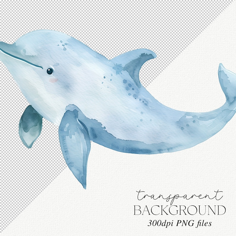 Watercolor Under the Sea Clipart: Pastel Sea Animals (24 PNG) - Etsy