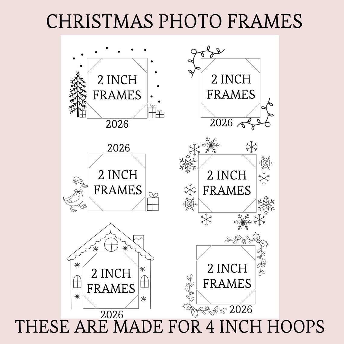 PDF Christmas Photo Embroidery Frame Pattern Dissolve Hand Embroidery ...