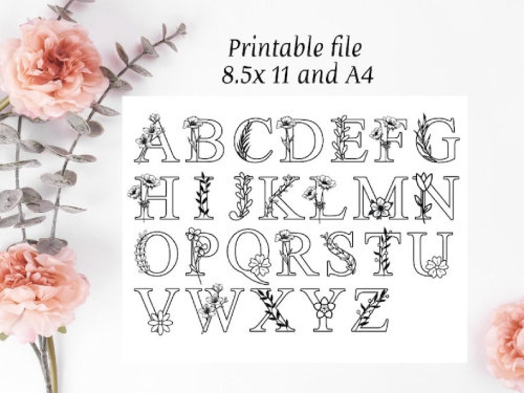 Printable Stick and Stitch Dissolve Alphabet Design, Hand Embroidery ...