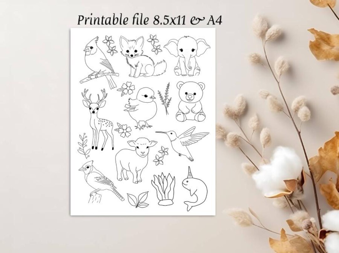 PDF Embroidery Animal Patterns Dissolve Hand Embroidery Printable Stick ...