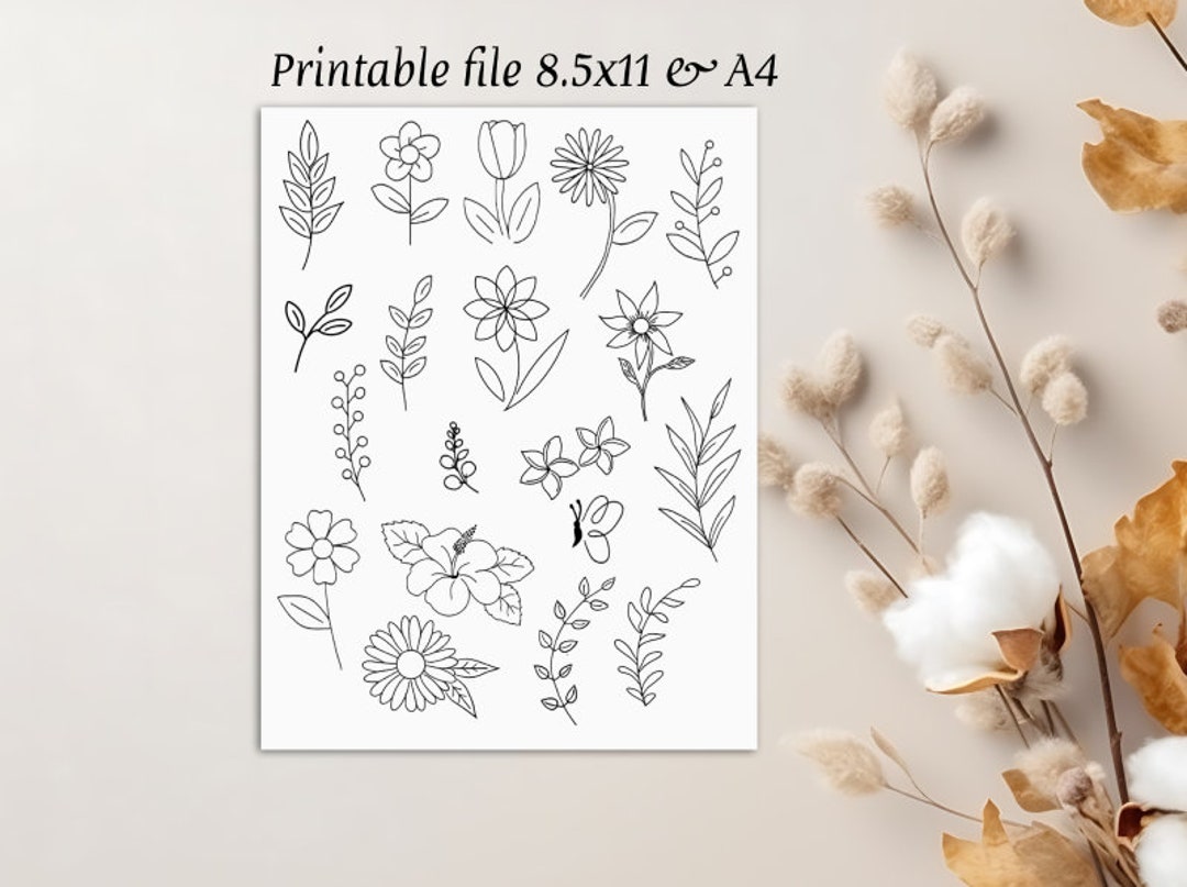 Printable Stick and Stitch Pattern Hand Embroidery Print and Stitch ...