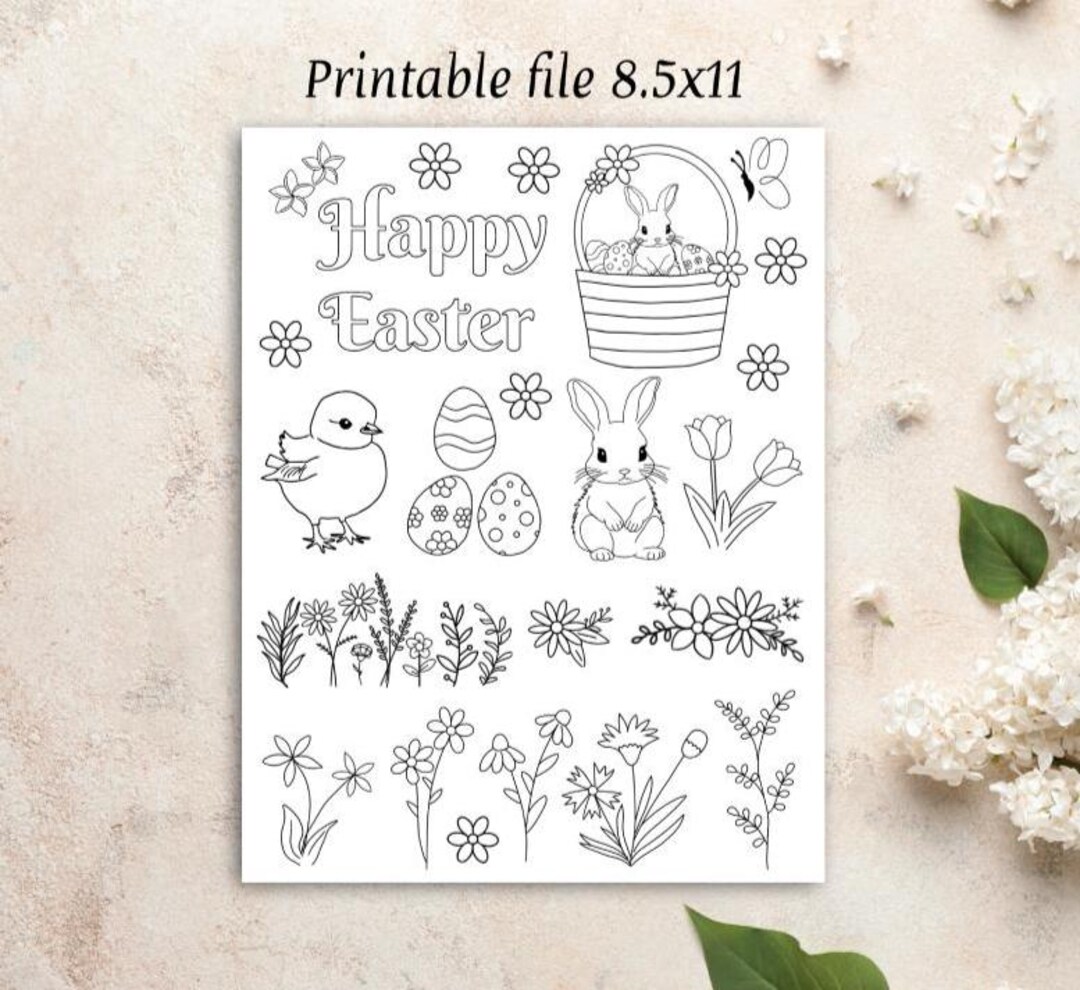 PDF Embroidery Easter Patterns Dissolve Hand Embroidery Printable Stick ...