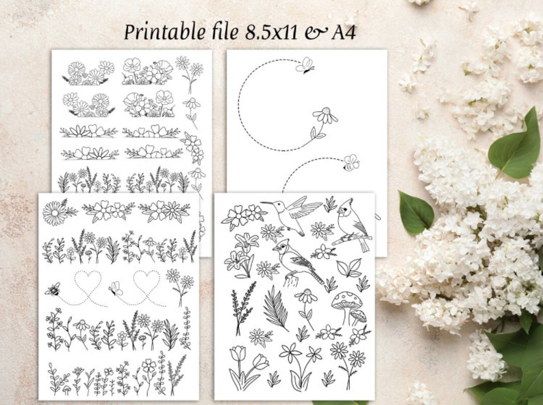 Embroidery Pdf Pattern Dissolve Hand Embroidery Print and Stitch Easy ...