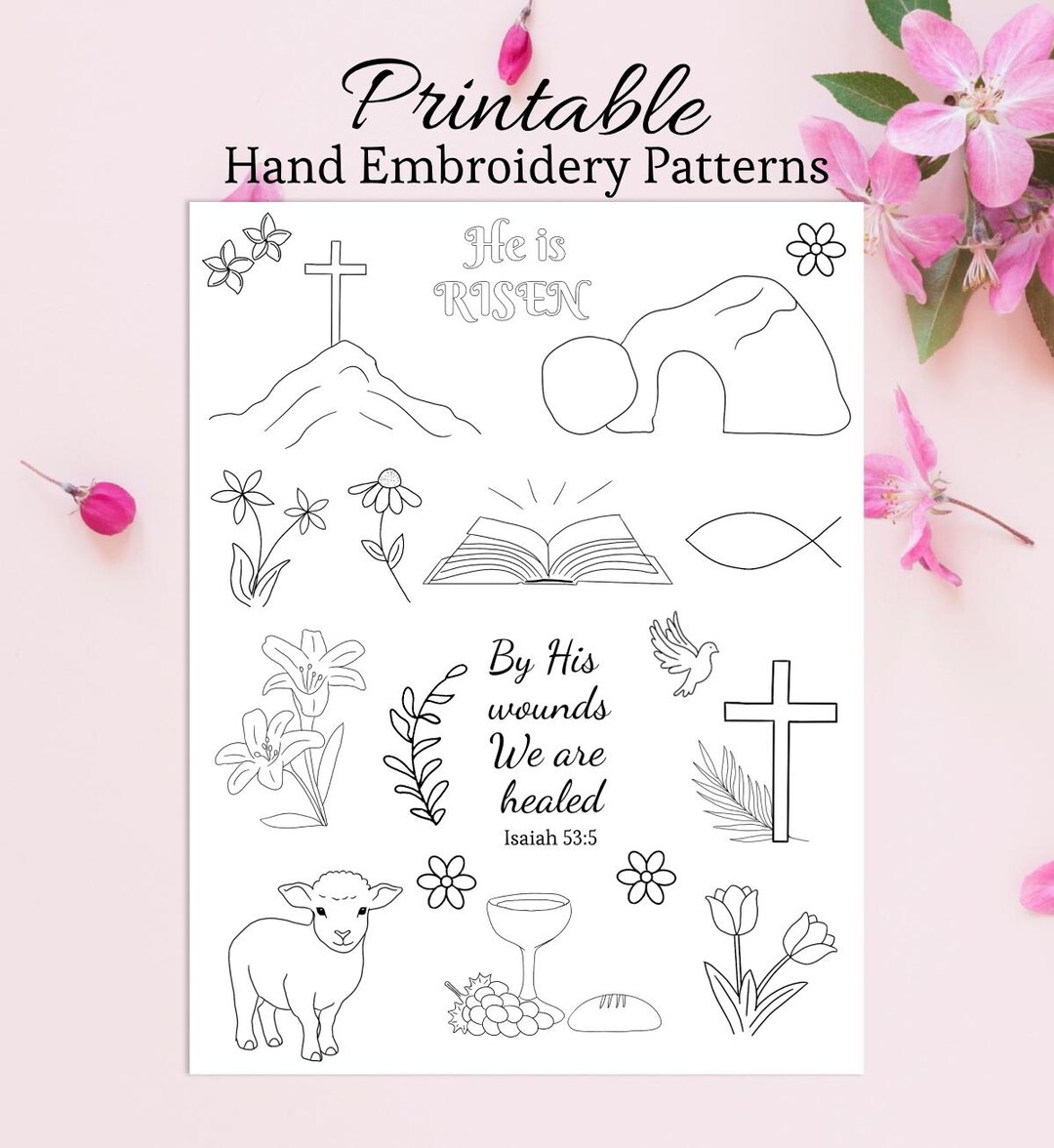 Pdf Easter Embroidery Stick and Stitch Dissolve Pattern Hand Embroidery ...