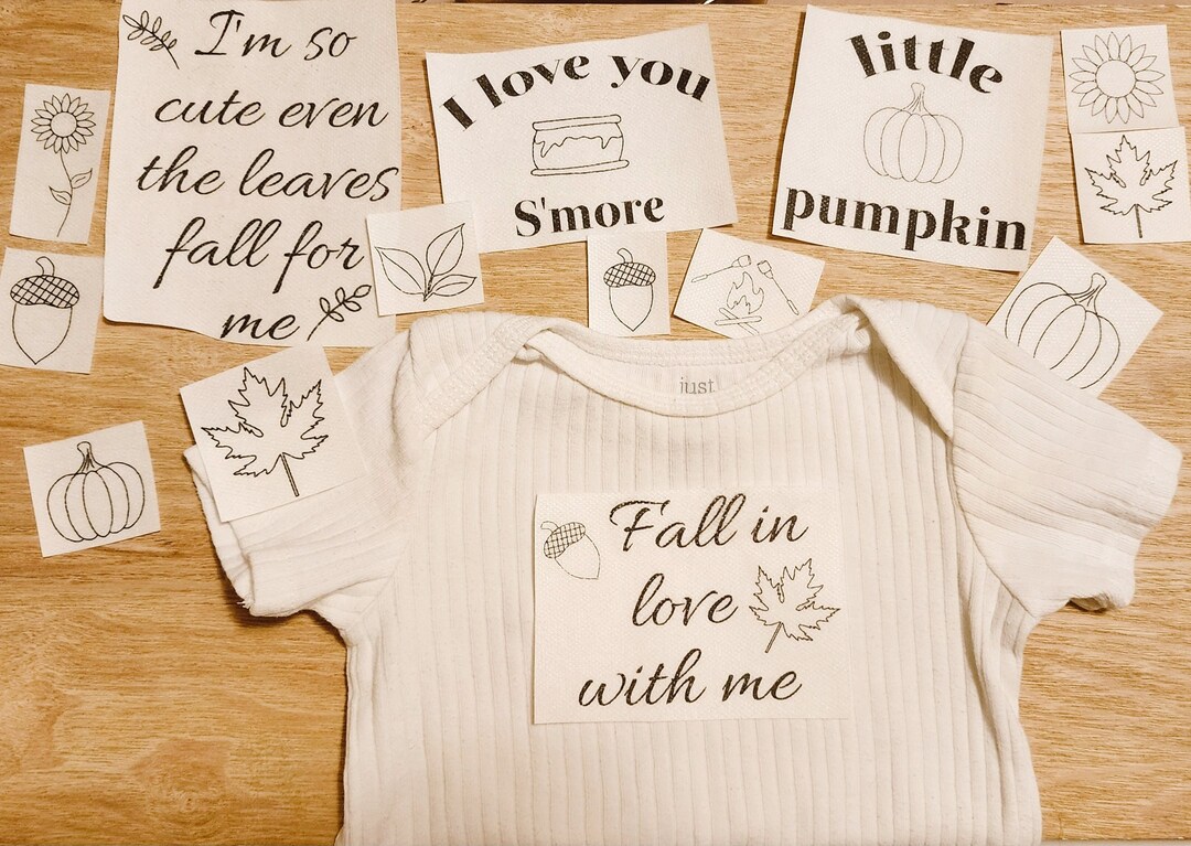 Baby Clothes Fall Embroidery Designs Stick & Stitch Washaway Embroidery ...