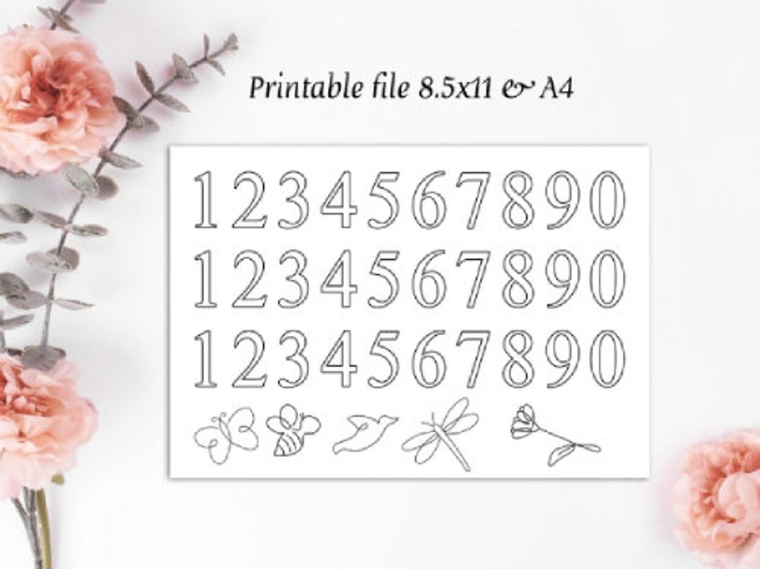 Embroidery Pdf Pattern Dissolve Numbers and Minimalist Art Hand ...