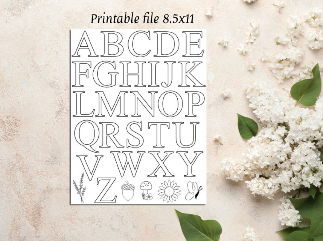 Embroidery Pdf Pattern Simple Alphabet Letter Hand Embroidery Print and ...