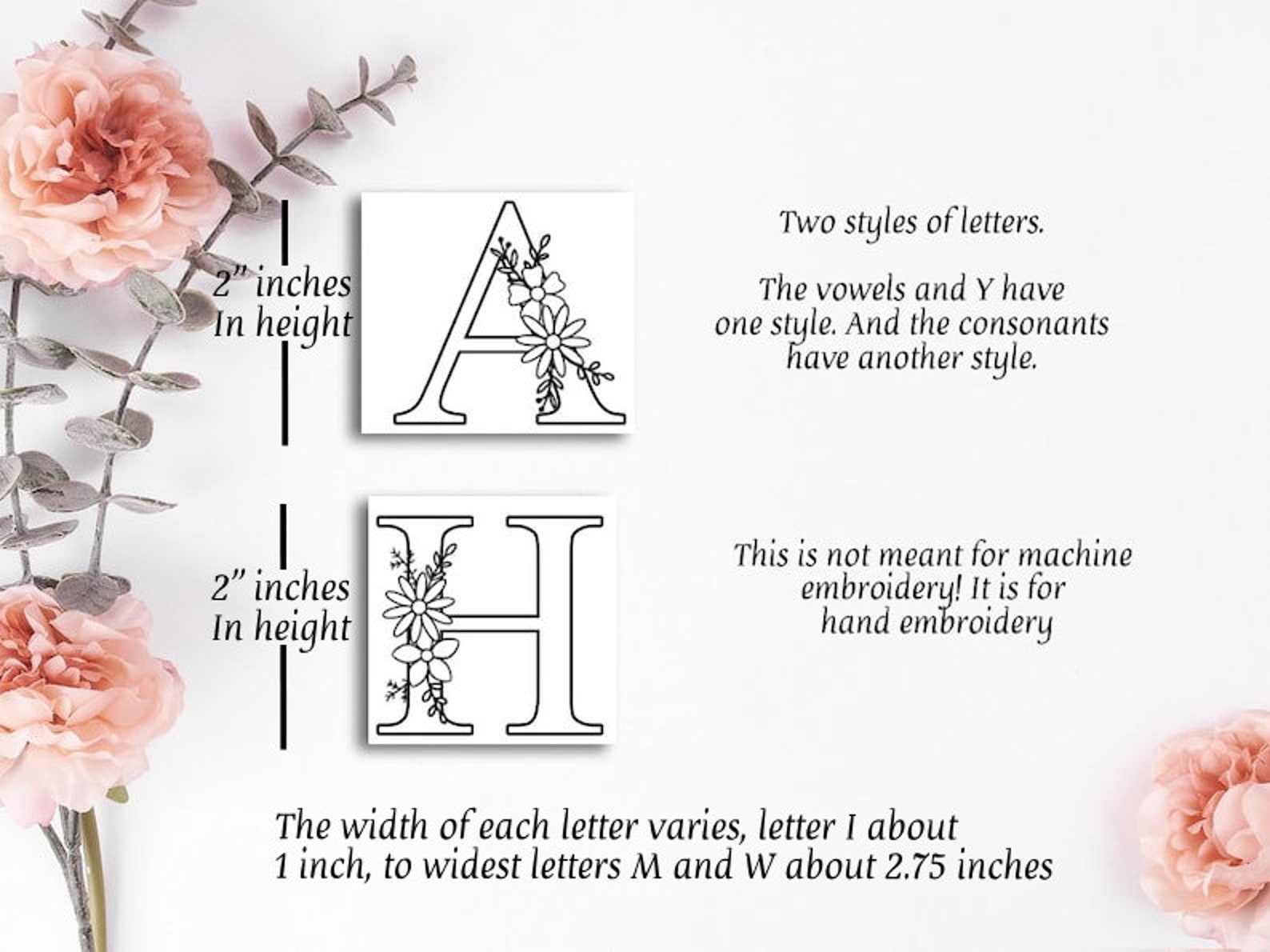 Stick and Stitch Alphabet Embroidery Peel and Stick Letters Embroidery ...