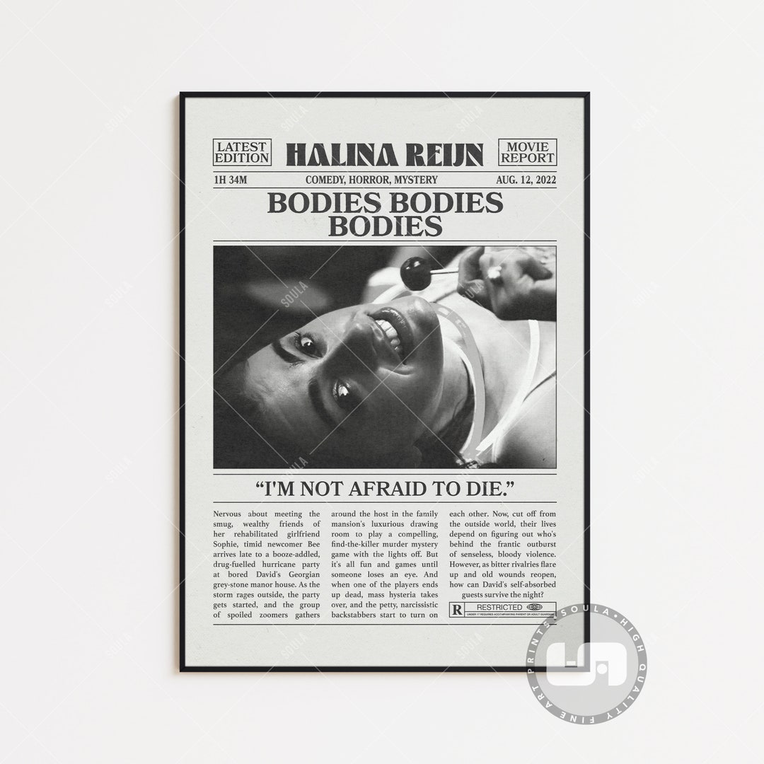Bodies Bodies Bodies Halina Reijn Movie Poster Retro - Etsy