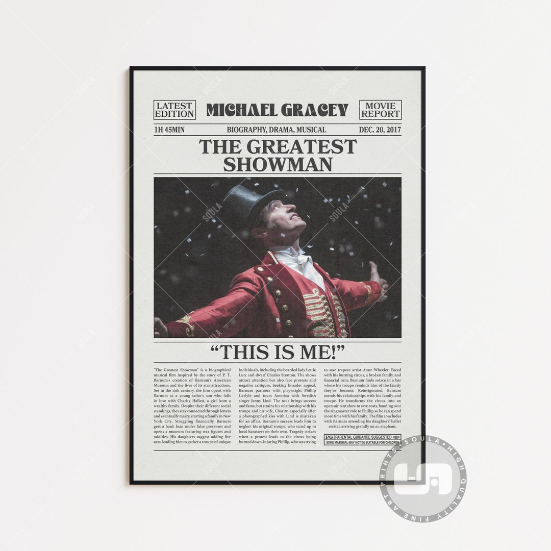 The Greatest Showman Poster, Michael Gracey, Movie Poster, Retro ...