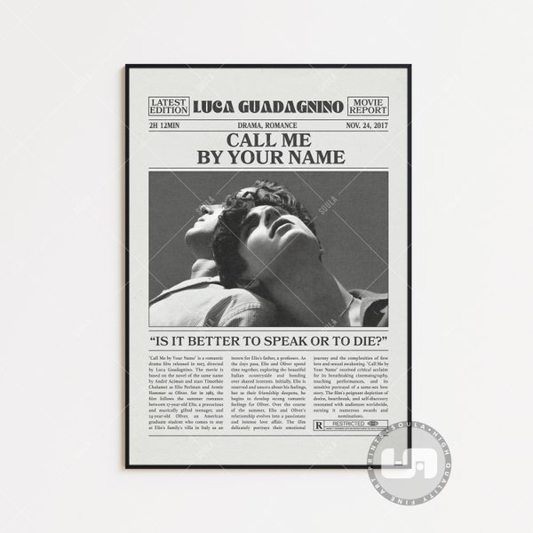 Call Me by Your Name Poster - Etsy
