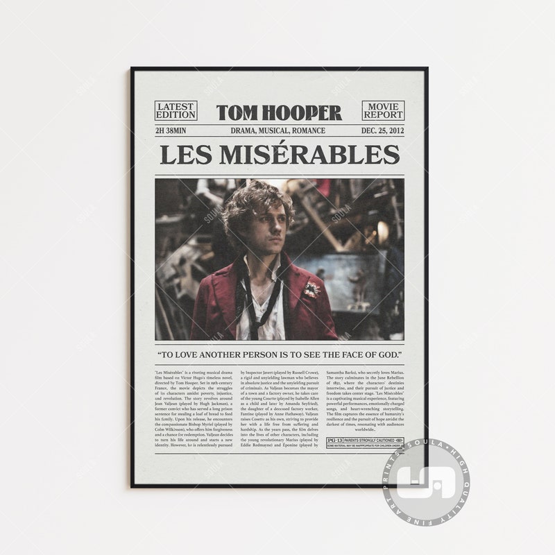 Les Miserables Print - Etsy