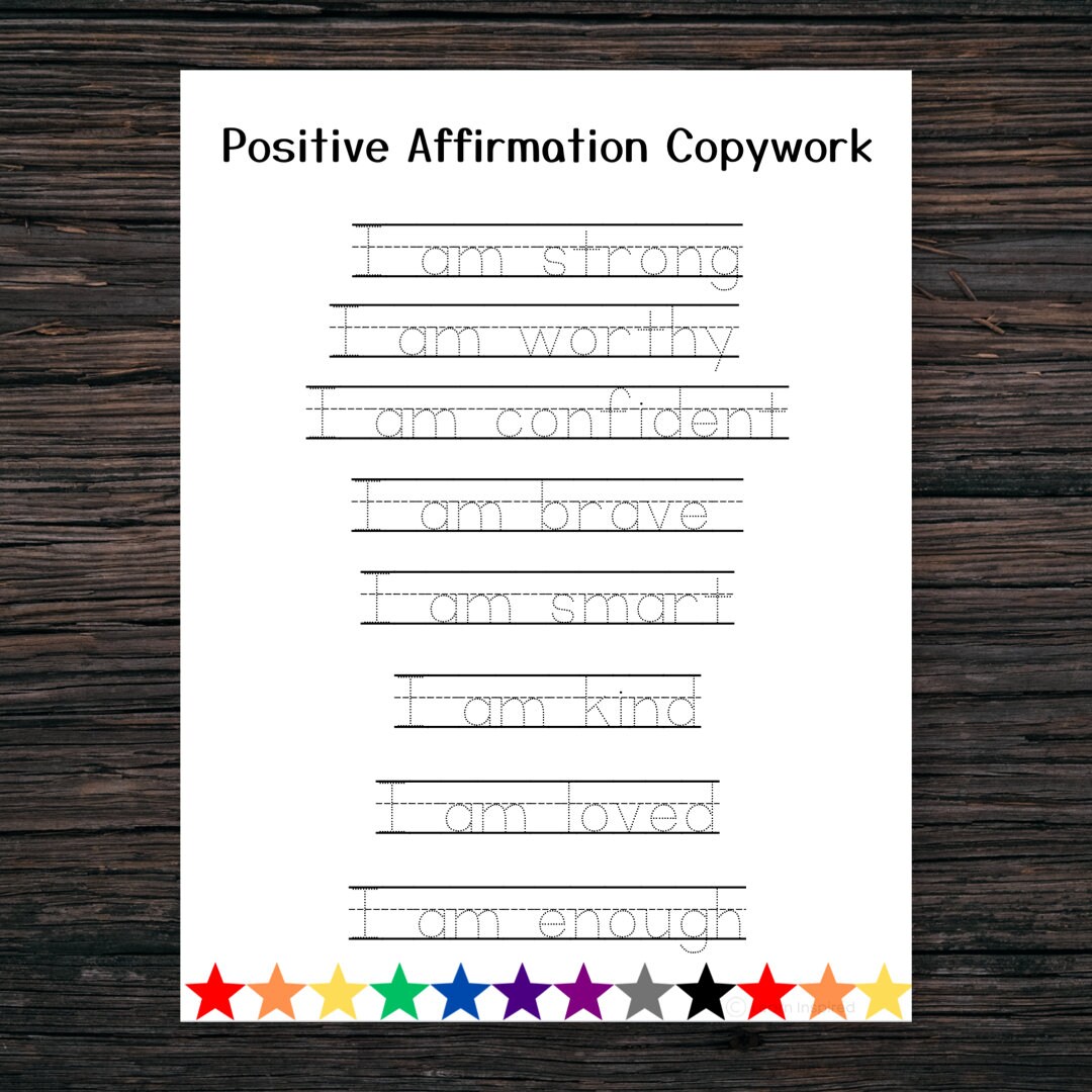 Letters of the Alphabet Copywork + 26 Individual Letters + Positive ...