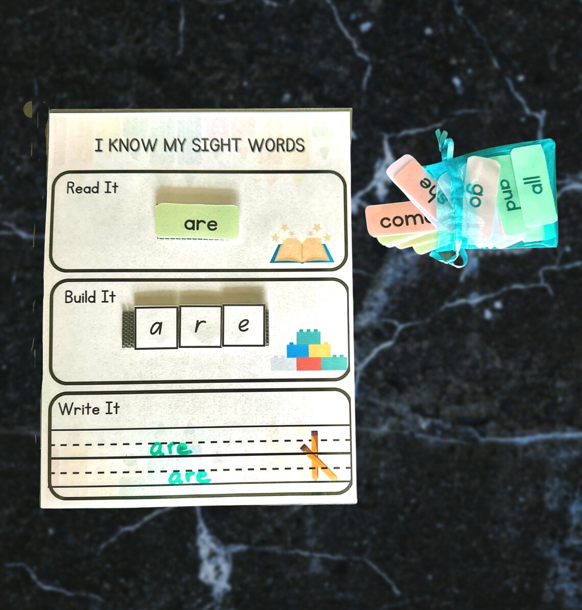I Know My Sight Words Laminated Velcro Letters & Words - Etsy