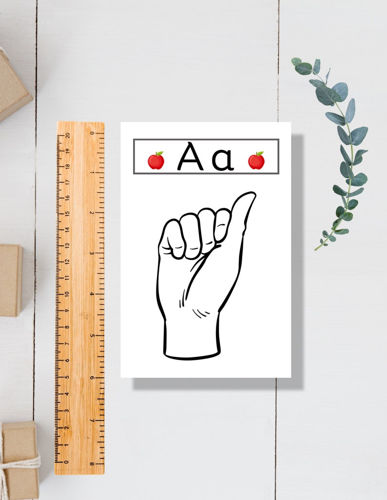 ASL ABC Flashcards (4” X 6”) Digital Download - Etsy