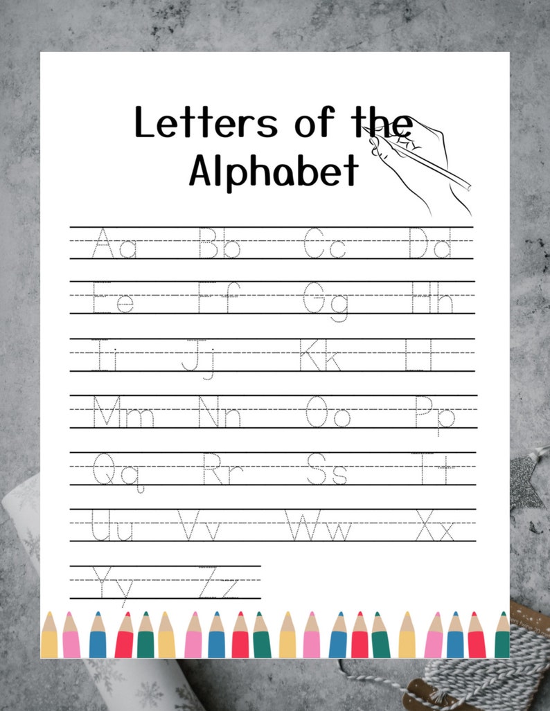 Letters of the Alphabet Copywork + 26 Individual Letters + Positive ...