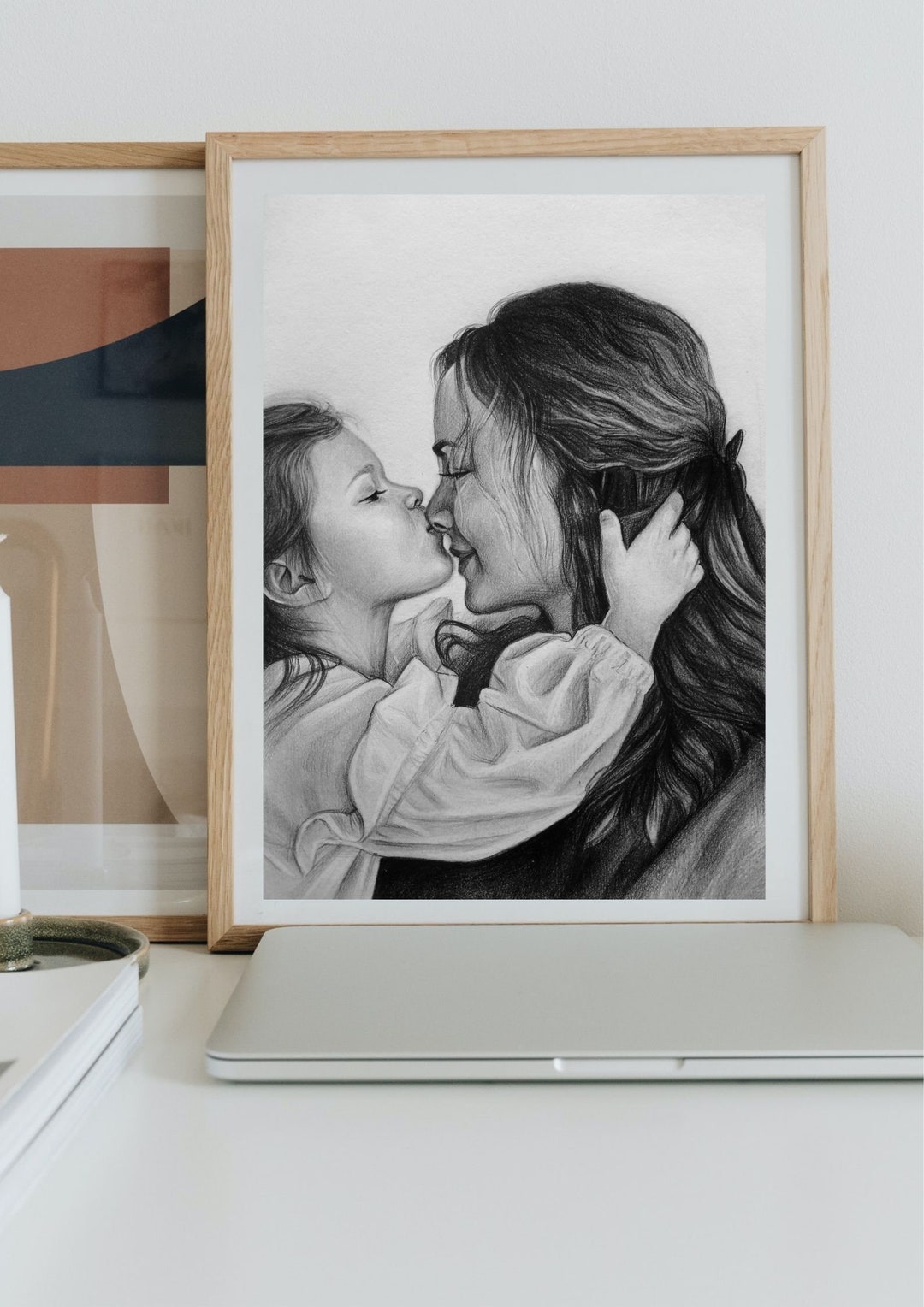 Mother's Day Gift Custom Pencil Drawing From Photo, Realistic Hand ...
