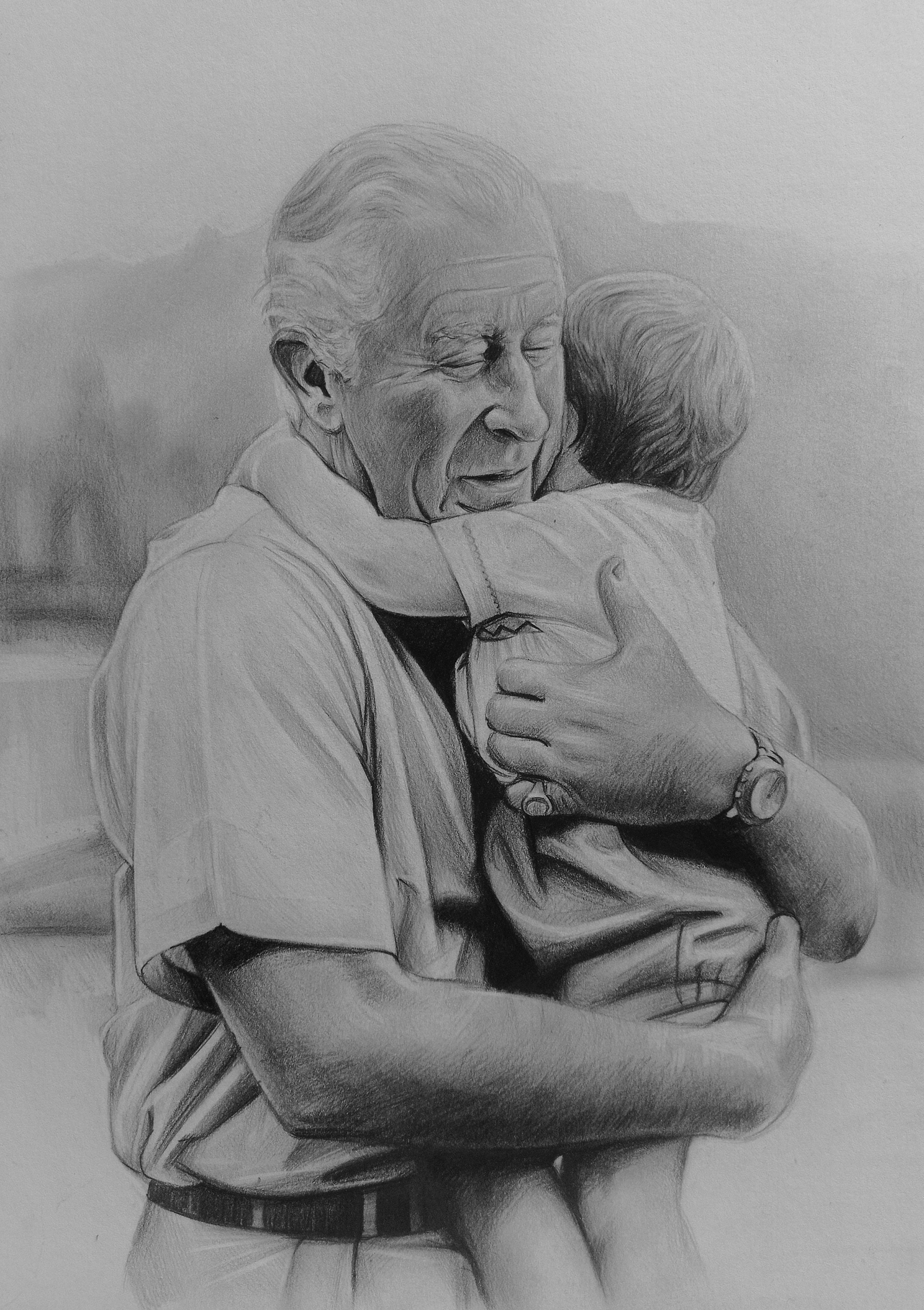 Custom Graphite Pencil Drawing From Photo, Personalized Hand Drawn ...