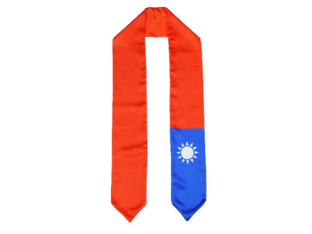 Taiwan Flag Graduation Stole, Taiwan Flag Graduation Sash, Taiwan ...