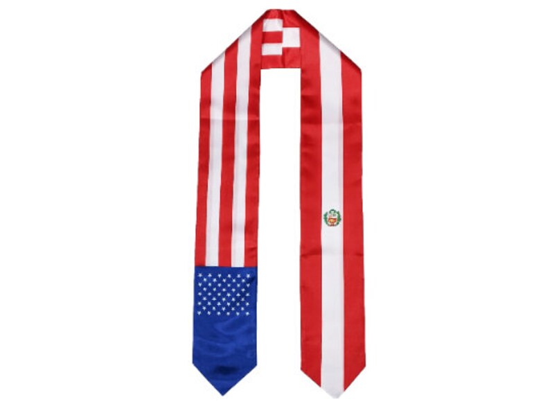 Peruvian American Graduation Stole Peru America Graduation - Etsy