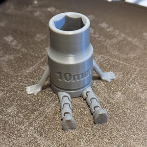3D Printed Articulated 10mm Socket Buddy – Unique Gift for Mechanics ...