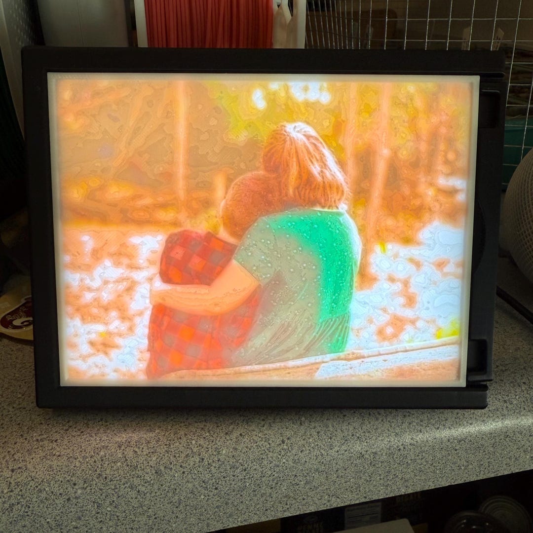 3d Printed Light up Lithophane Picture With Frame - Custom - Photo ...