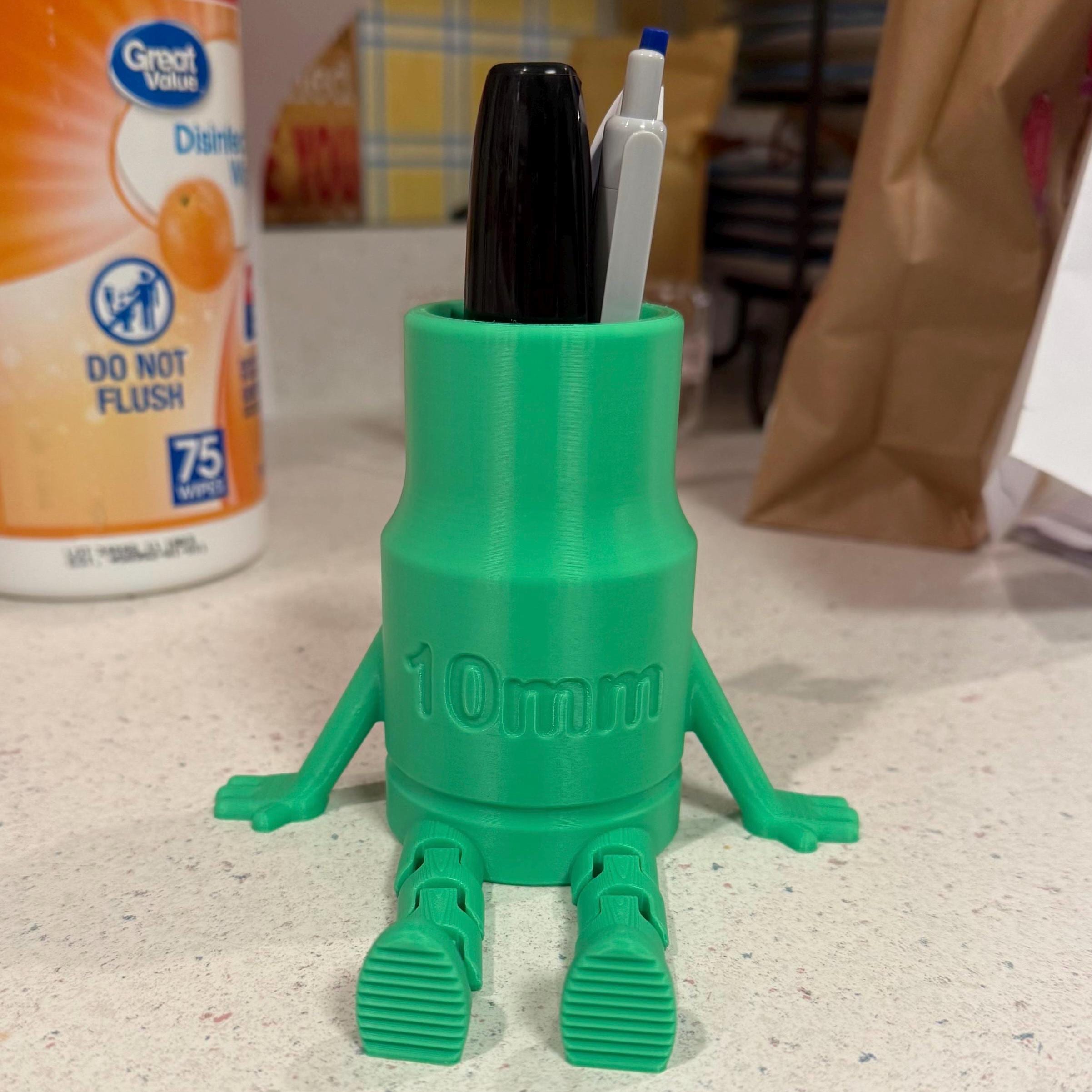 3D Printed Socket Buddy Pencil Holder - 10mm - Articulated - Mechanic ...